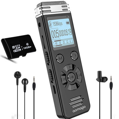 Portable Dictaphone Voice Recorders 32GB Memory Sound Voice Activated for Meeting