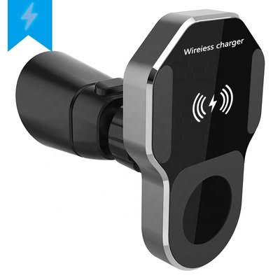 Aomago Classic Design Wireless Car Charger 15W Fast Mobile Charging with Stand Holder