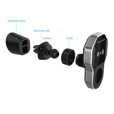 Aomago Classic Design Wireless Car Charger 15W Fast Mobile Charging with Stand Holder