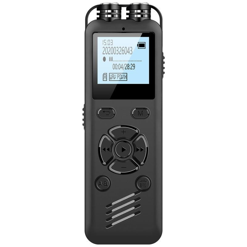 Factory Supply Digital Voice Recorder 2 Microphones Audio Sound Dictaphone for Meeting