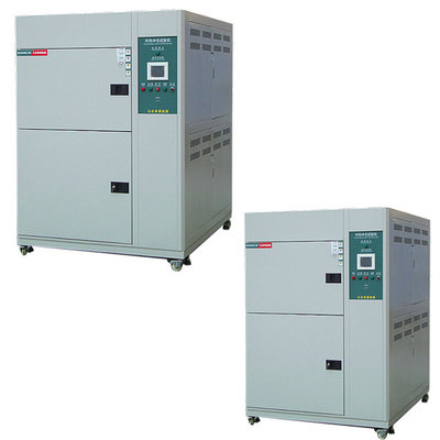2 Zones Environmental Test Chamber , Climatic Temperature Thermal Shock Test Chamber Basket Type