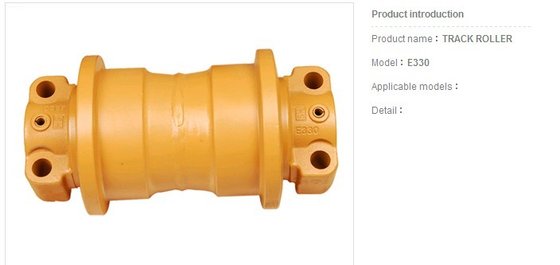 Black Or Yellow Carbon Steel Excavator Spare Parts Undercarriage Parts Track Roller HRC50-56