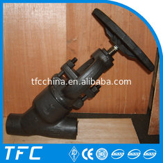 API 602 pressure seal Y type globe valve y-strainer