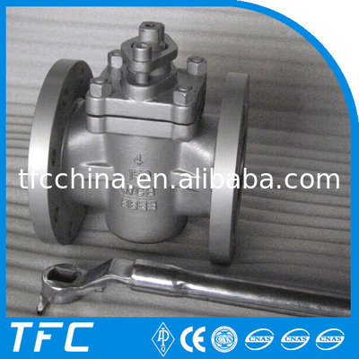 4in fange end PTFE sleeve plug valve