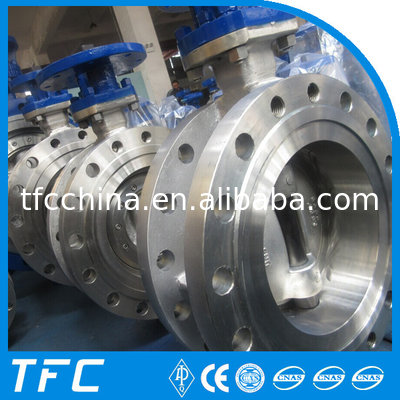 metal seated API 609 triple eccentric butterfly valve