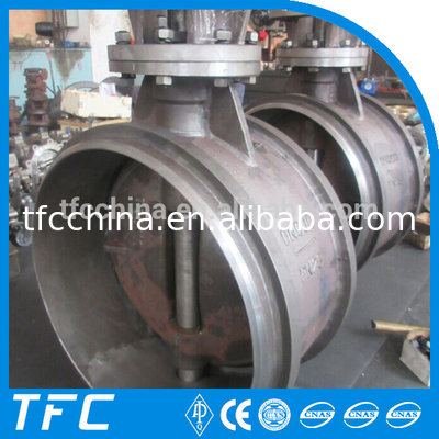 BW high temperature butt welding butterfly valve