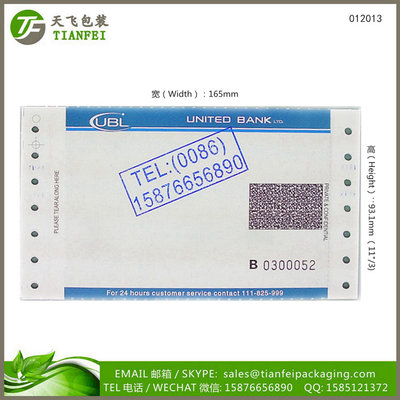 (Customized) 241*254mm 10" red serial number bank password security envelope