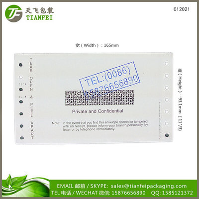 (Customized) 6.5" *11"/3 there plies foreign bank credit card letter