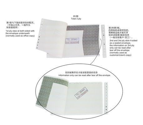 (Customized) 230*127mm 5" carbonless paper STAR CRUISE SALARY ADVICE