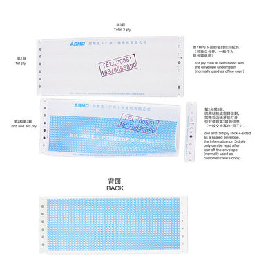 (Customized) 241*93.1mm 10/3" security documents password envelope 3 ply pin mailer