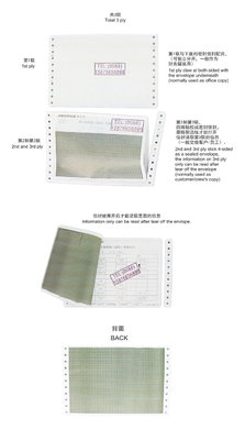 (Customized) 241*93.1mm 10/3" security documents password envelope 3 ply pin mailer