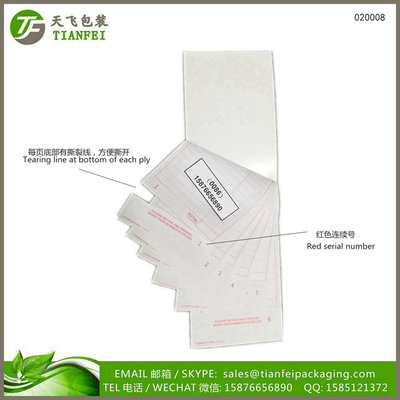 (PHOTOS) 100*170mm wire binding tearing lines with thick folded cardboard cover take-away docket book printing