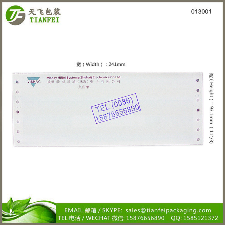 (Customized) 6.5" *11"/3 there plies foreign bank credit card letter