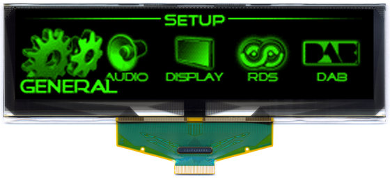 Advertising OLED screen 256 × 64 Sunlight Readable , Transmissive lcd panel