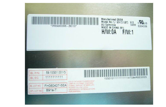 10.4" tft industrial AUO LCD Panel high brightness 1500nits G104SN05