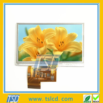High brightness  4.3'' inch tft lcd display 480X272 dots with capacitive touch panel from TSD
