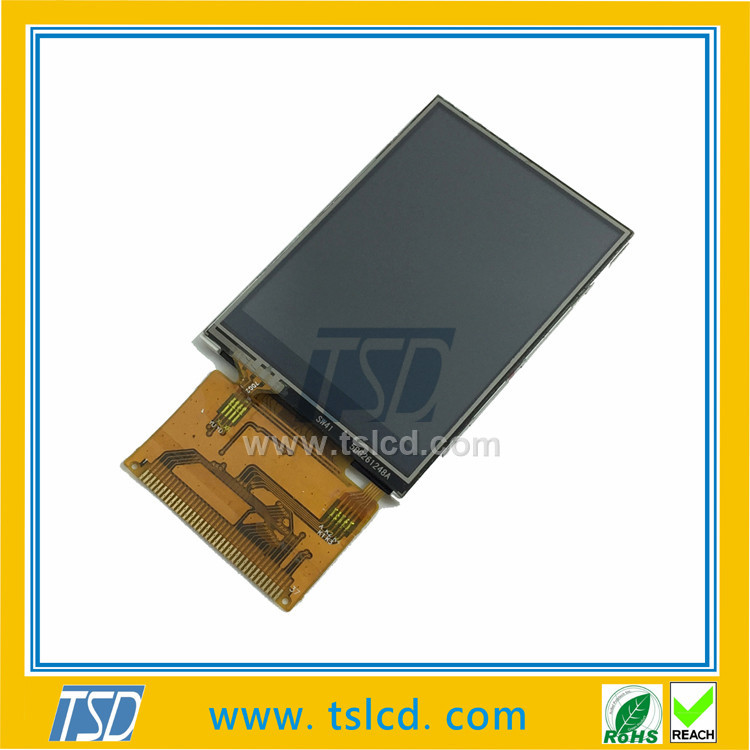 16bits MCU interface 2.8 inch QVGA 240x320 dots TFT display panel with resisitive touch