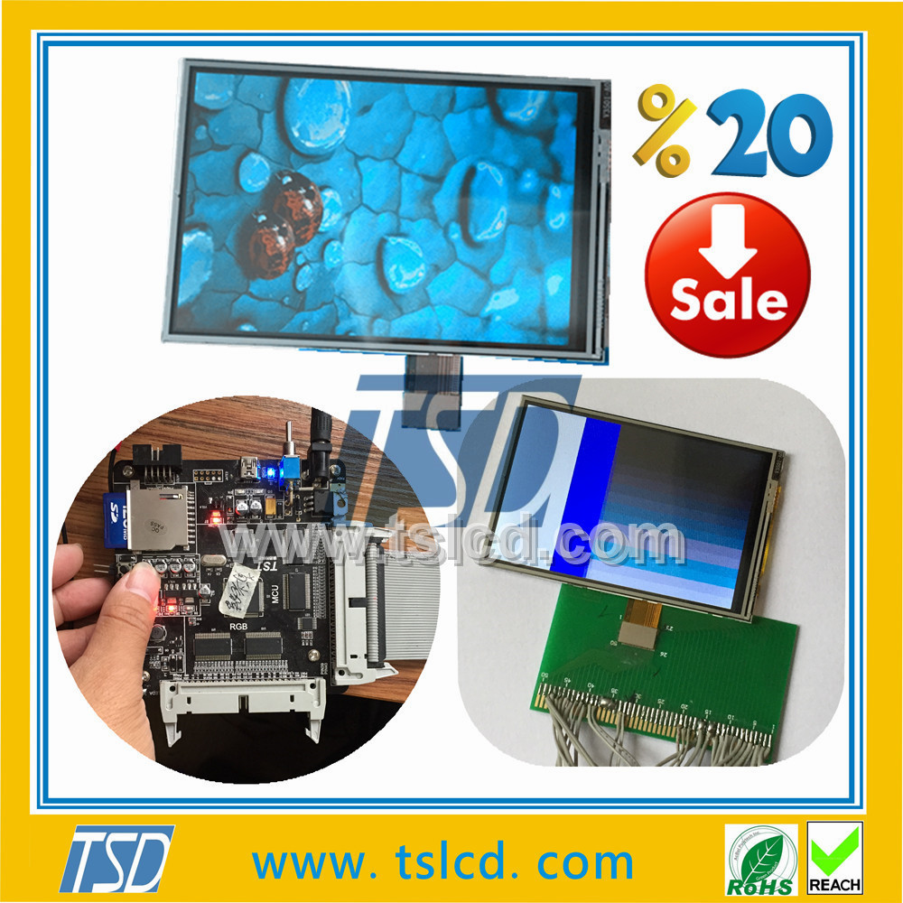 Resistive touch panel 320x480 3.5 inch TFT panel lcd display module with wide temperature