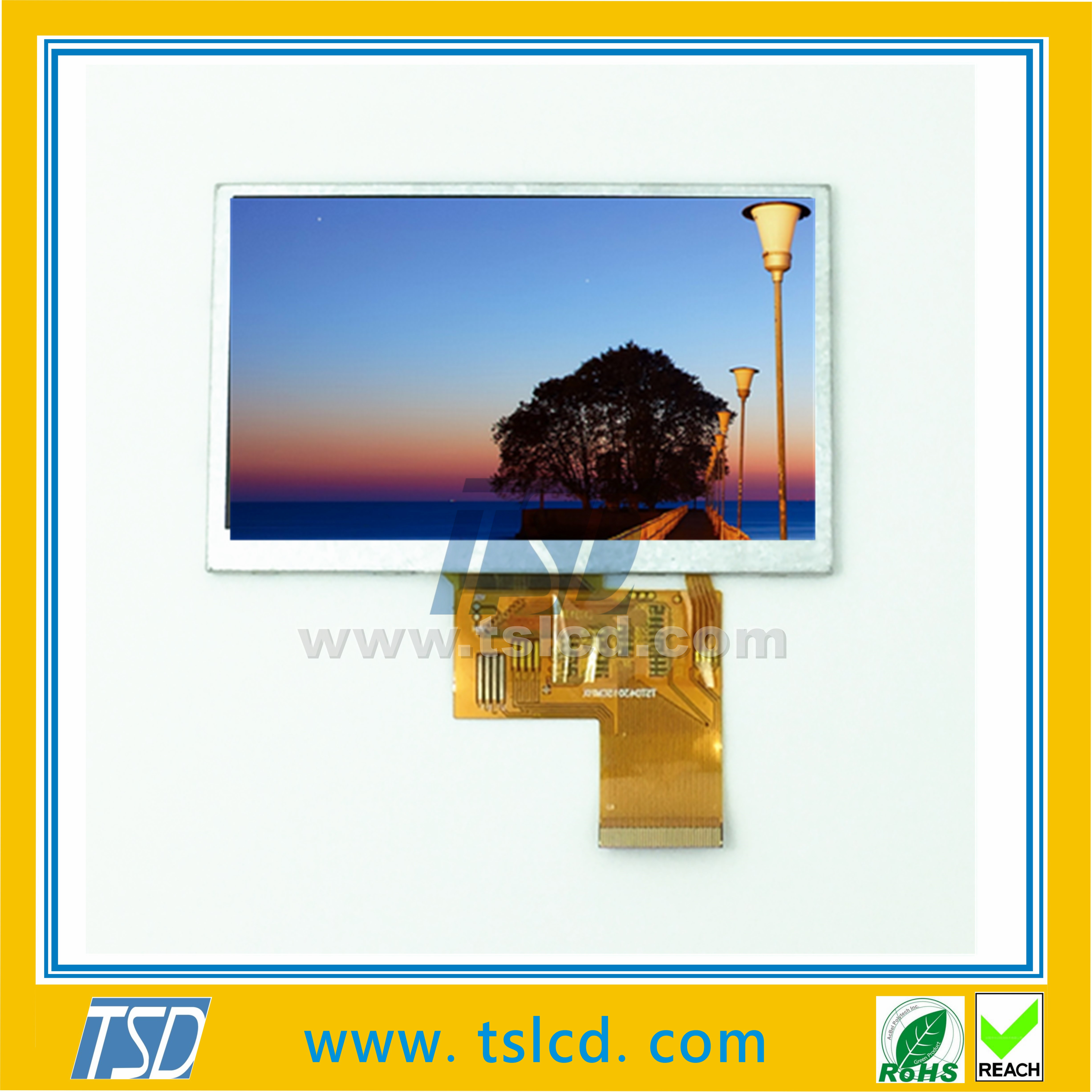 Top sale 4.3'' inch tft module screen WQVGA 480x272dots with RTP