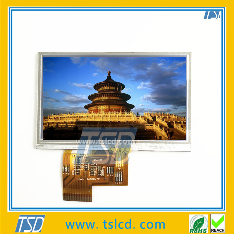 TSD 4.3'' inch tft lcd dispaly 24Bits RGB interface 480x272 with resistive touch screen