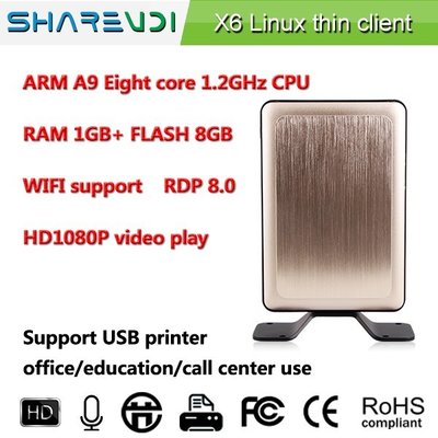2016 New Arrival Octa Core 1.2Ghz 1080P Video X6 Thin Client Mini PC Zero Client