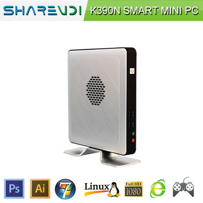 17W Intel Celeron Processor 1037U CPU HTPC Aluminum Alloy Case Barebone Fanless Mini Computer