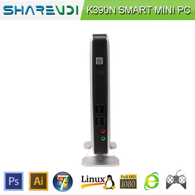 17W Intel Celeron Processor 1037U CPU HTPC Aluminum Alloy Case Barebone Fanless Mini Computer