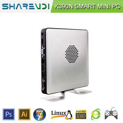 17W Intel Celeron Processor 1037U CPU HTPC Aluminum Alloy Case Barebone Fanless Mini Computer