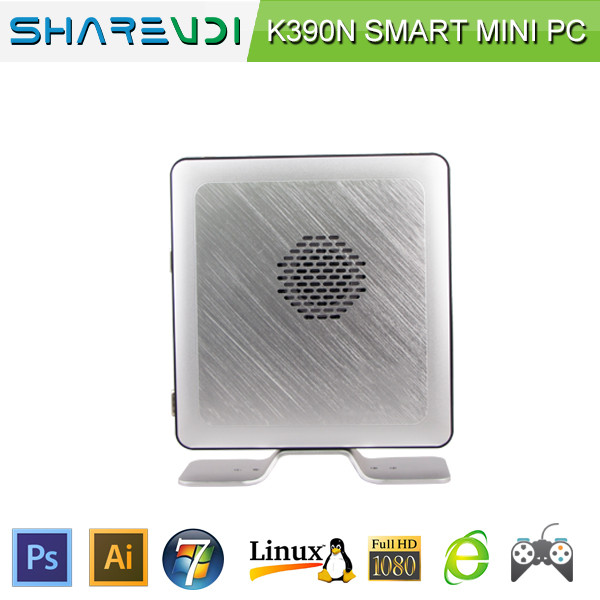 17W Intel Celeron Processor 1037U CPU HTPC Aluminum Alloy Case Barebone Fanless Mini Computer
