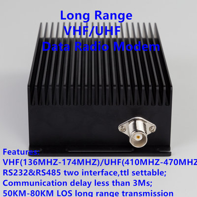 25W long range transceiver 433 uhf 150 vhf data modem rs485&rs232 transmitter receiver
