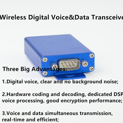 2W wireless digital audio transmitter&receiver with microphone 433mhz uhf 230mhz 150mhz vhf digital voice transceiver
