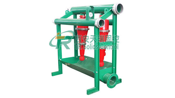 60m³/h capacity 570kg weight Drilling Mud Desander from TR Solids Control，	API certificate, ISO9001 certificate