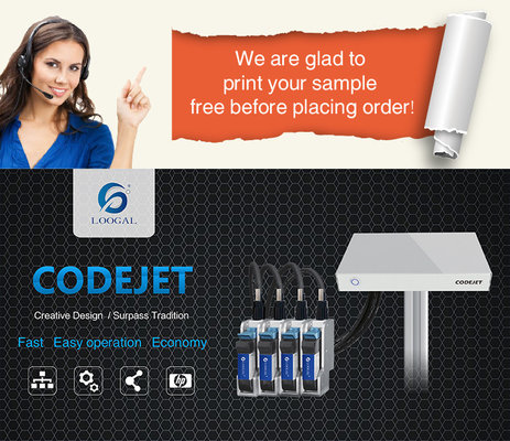 Date Text Coding And Marking Printers , Inkjet Date Code Printer Anti Jitter