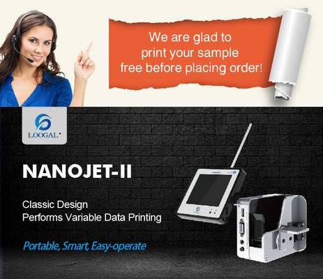 Intellegent Inkjet Barcode Printer , Continuous Inkjet Printing System Massive Data Stored