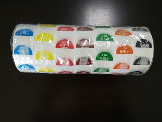 weekly Food safety label Monday to Sunday