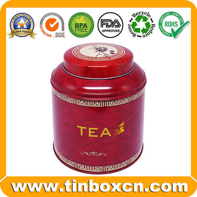Customize round tea canister metal tea tin with food grade for packaging box