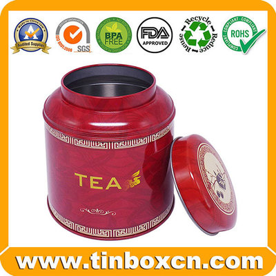 Customize round tea canister metal tea tin with food grade for packaging box