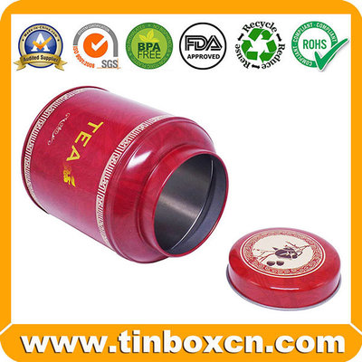Customize round tea canister metal tea tin with food grade for packaging box