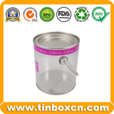 PVC Tin,Transparent Tin Box,Tin Can with Trasparent Body