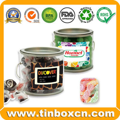 PVC Tin,Transparent Tin Box,Tin Can with Trasparent Body
