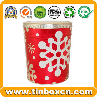 Customized 0.5/1/2/3.5/6.5 Gallon Metal Tin Food Container Popcorn Bucket