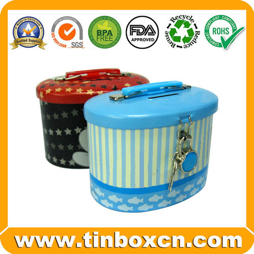 Saving Tin Box,Tin Saving Box,Tin Coin Bank,Tin with Lock