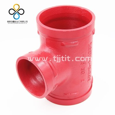 China CCC FM UL CE Good quality Reducing Tee 130R  Ductile iron grooved fittings supplier