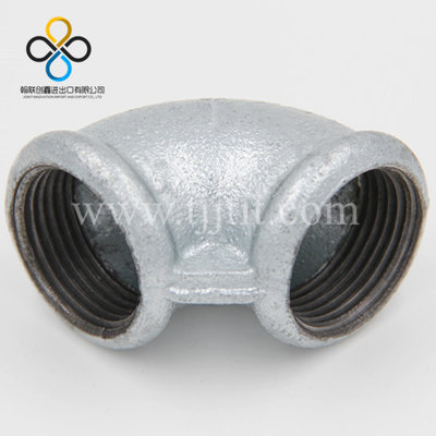 90 Hot dip galvanized malleable cast iron pipe fitting elbow 90° beaded equal made in china supplier