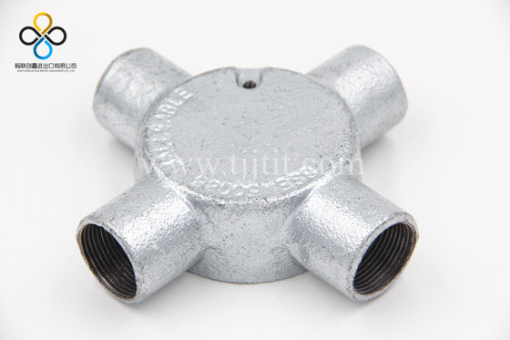 Electrial wiring accessories hot dip galvanized malleable cast iron conduit circlar box L105 crossess intersection supplier