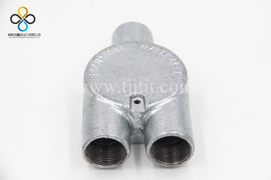 Electrial wiring accessories hot dip galvanized malleable cast iron conduit circlar box L309 three-way Y way supplier