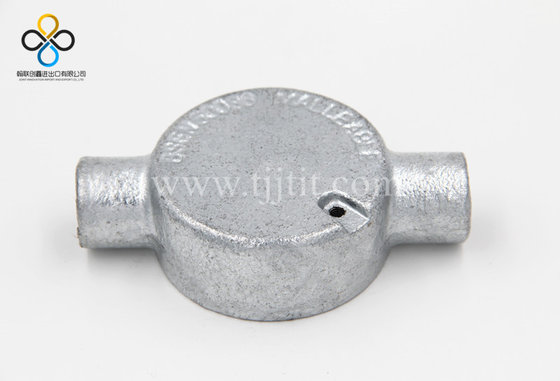 Hot dip galvanized malleable iron L103 2 way through box conduit box supplier