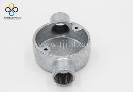 Hot dip galvanized malleable iron L103 2 way through box conduit box supplier