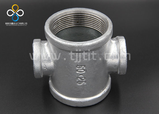 Made in china high quality hot galvanized malleable iron pipe fittings Reducing Crosses supplier