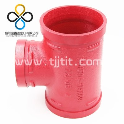 CCC FM UL CE Good quality Reducing Tee 130R  Ductile iron grooved fittings supplier